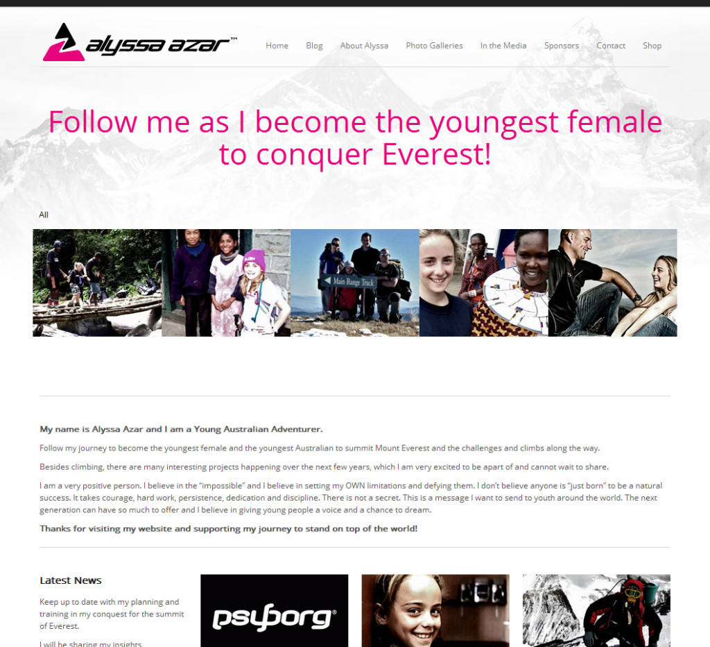 Alyssa Azar has summit Mt Everest! » psyborg® Newcastle & Lake Macquarie